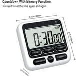 2PCS Magnetic Countdown Digital Kitchen Timer with Large LCD Display ...