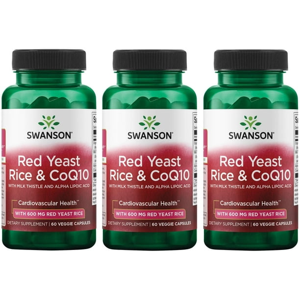 Swanson Red Yeast Rice & Coq10 with Milk Thistle and Alpha Lipoic Acid ...