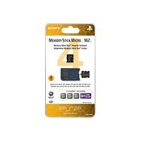 Sony - Flash memory card (M2 to Memory Stick Duo adapter included) - 4 ...