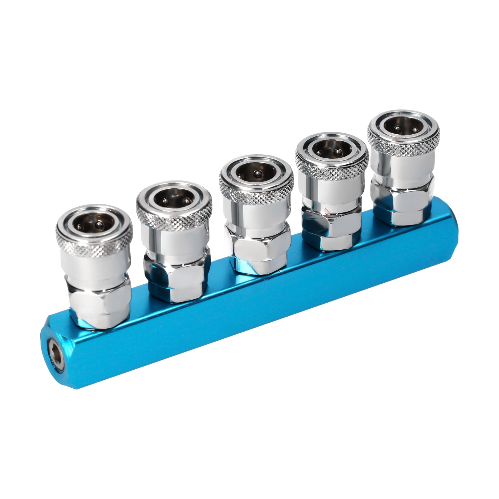 Kkmoon 5 Way Manifold Block Splitter Quick Connect Air Hose Splitter ...