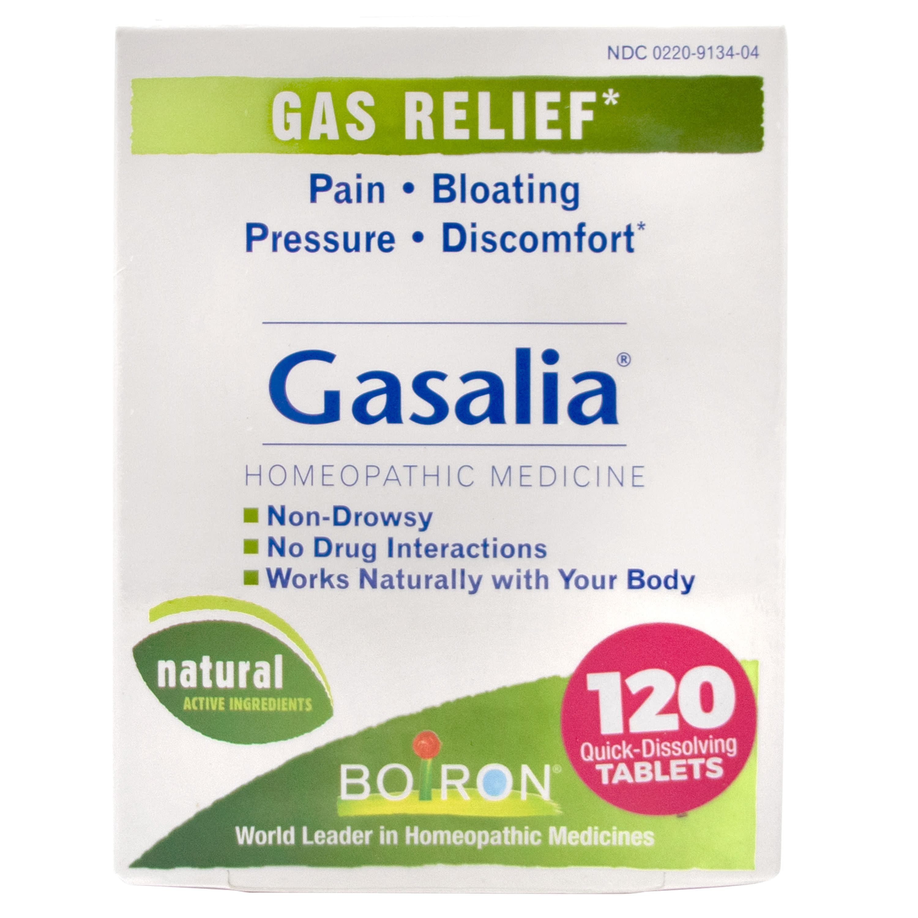 Boiron Gasalia Tablets, Homeopathic Medicine for Gas Relief, Pain ...