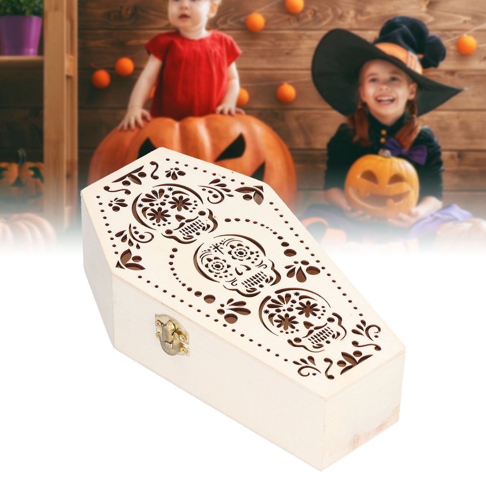 Caja De Ataúd De Madera Sin Terminar Para Decoración De Halloween De ...