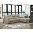 Lexicon Lewes 2-Piece Leather Match Sectional with Right Chaise in ...
