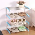 GENGEN 4-Tier Stackable Small Shoe Rack - Lightweight Shoe Shelf ...