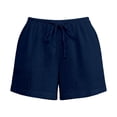 CAIVO Women Casual Summer Solid Color Double Layer Crepe Shorts Loose ...