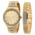 Elgin Men's Jewelry: Gold Two-Tone Analog Wristwatch & Bracelet Set ...