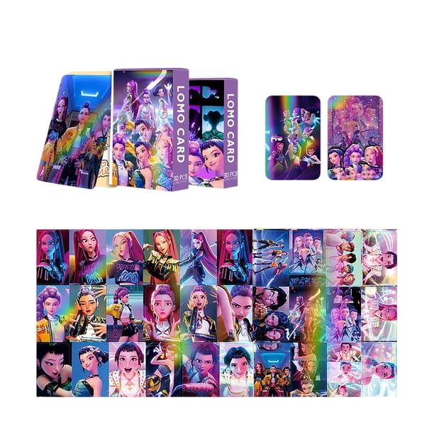 30Pack Kpop Demon Hunters Holographics Cartoon Flash Cards,Huntrix ...