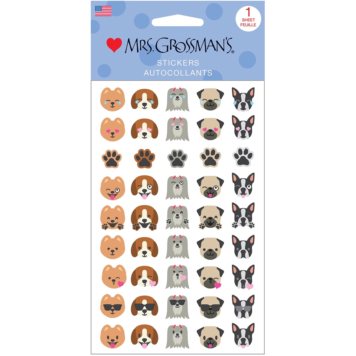 Mrs. Grossman's Stickers-Dog Emotions - Walmart.com