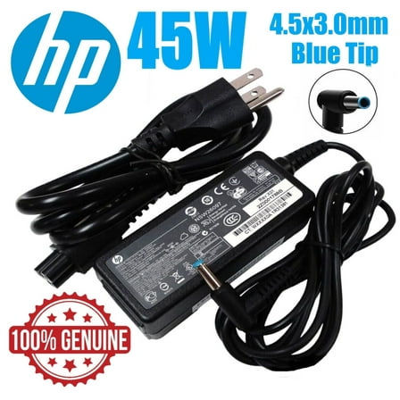 HP 45W Smart AC Adapter with Charging Cord, 4.5mm to 7.4mm Power DC ...