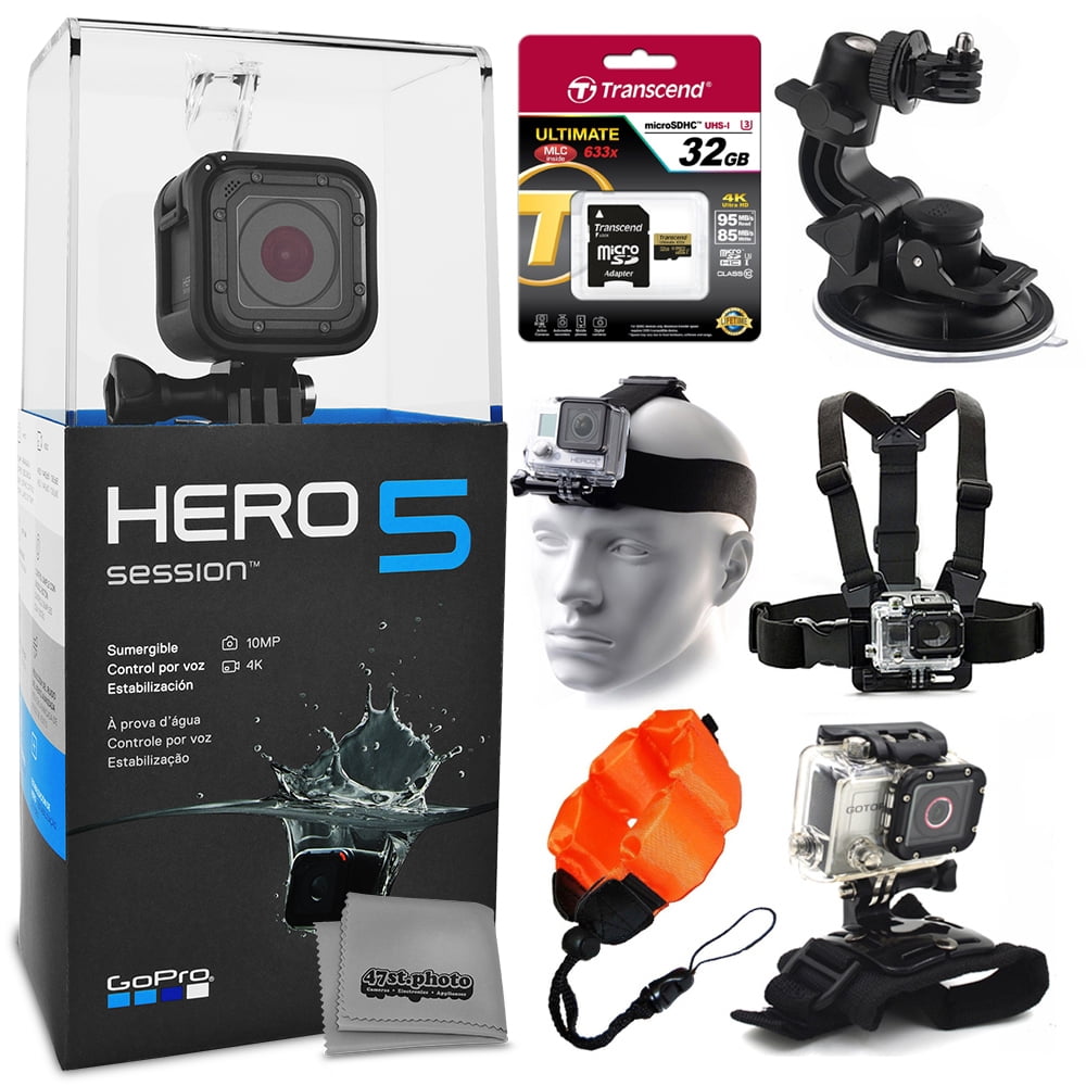 GoPro HERO5 Session CHDHS-501 with 32GB Ultra Memory + Suction Cup ...
