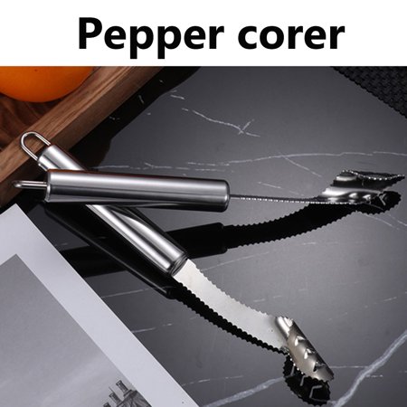 Clairlio Portable Fruit Coring Tool Serrated Edge Pepper Core Remover ...