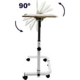 KMINA - Overbed Table with Wheels Adjustable Height, Medical Adjustable ...