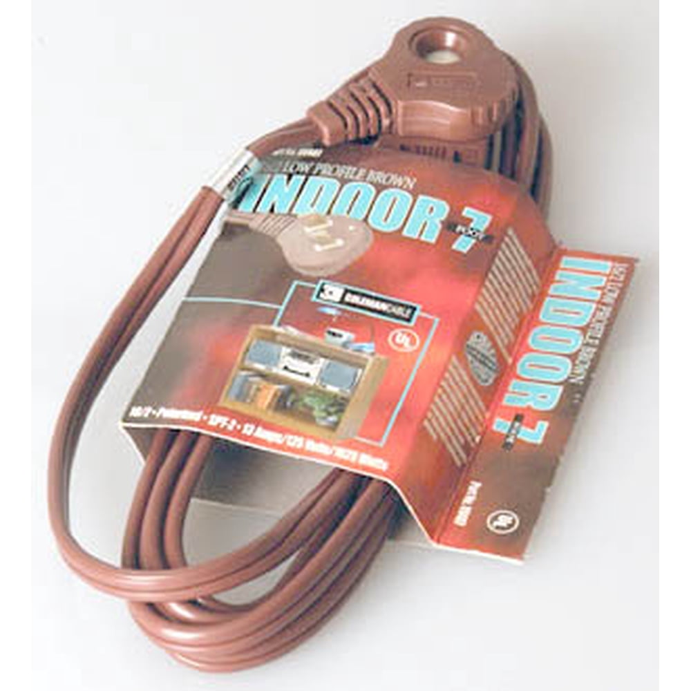 Coleman Cable 2 Packs Cord Ext 16/2 7'Brn - Walmart.com - Walmart.com