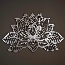 Artepera 3D Lotus Mandala Metal Wall Art, Bohemian Decoration, 27 x 17 ...