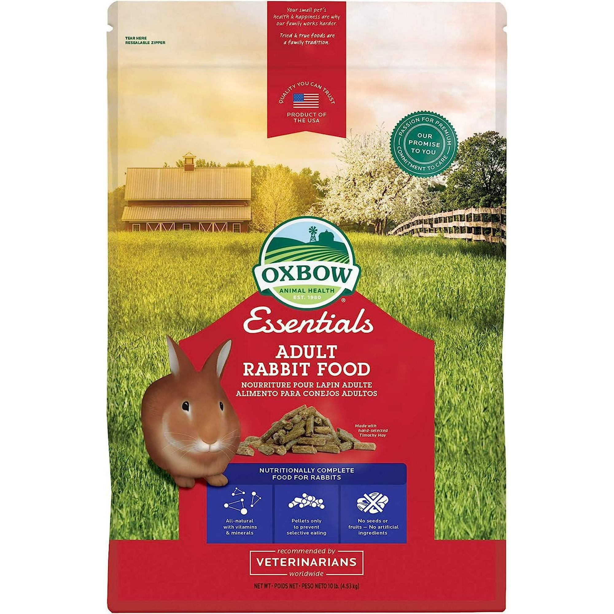 Click here for Oxbow Essentials Adult Rabbit Food 10 Lb prices