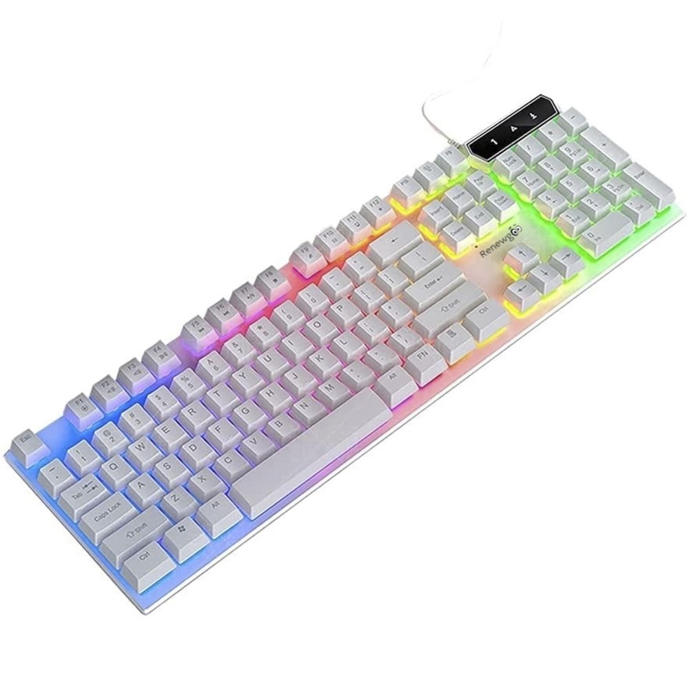 Renewgoo GooGamer Gaming Computer Keyboard with LED Rainbow Gradient ...
