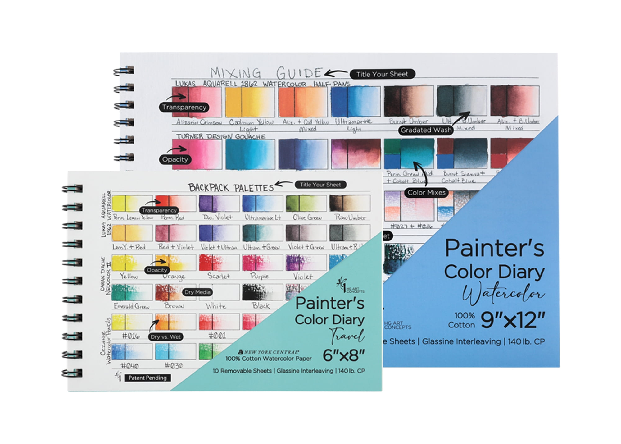 HG Art Concepts Painters Color Diary - Spiral-Bound Acid-Free Color ...