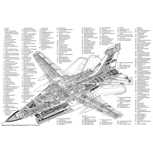Ef 111 Raven Cutaway Poster Warbird Airplane Movie 27inx40in 27x40 ...