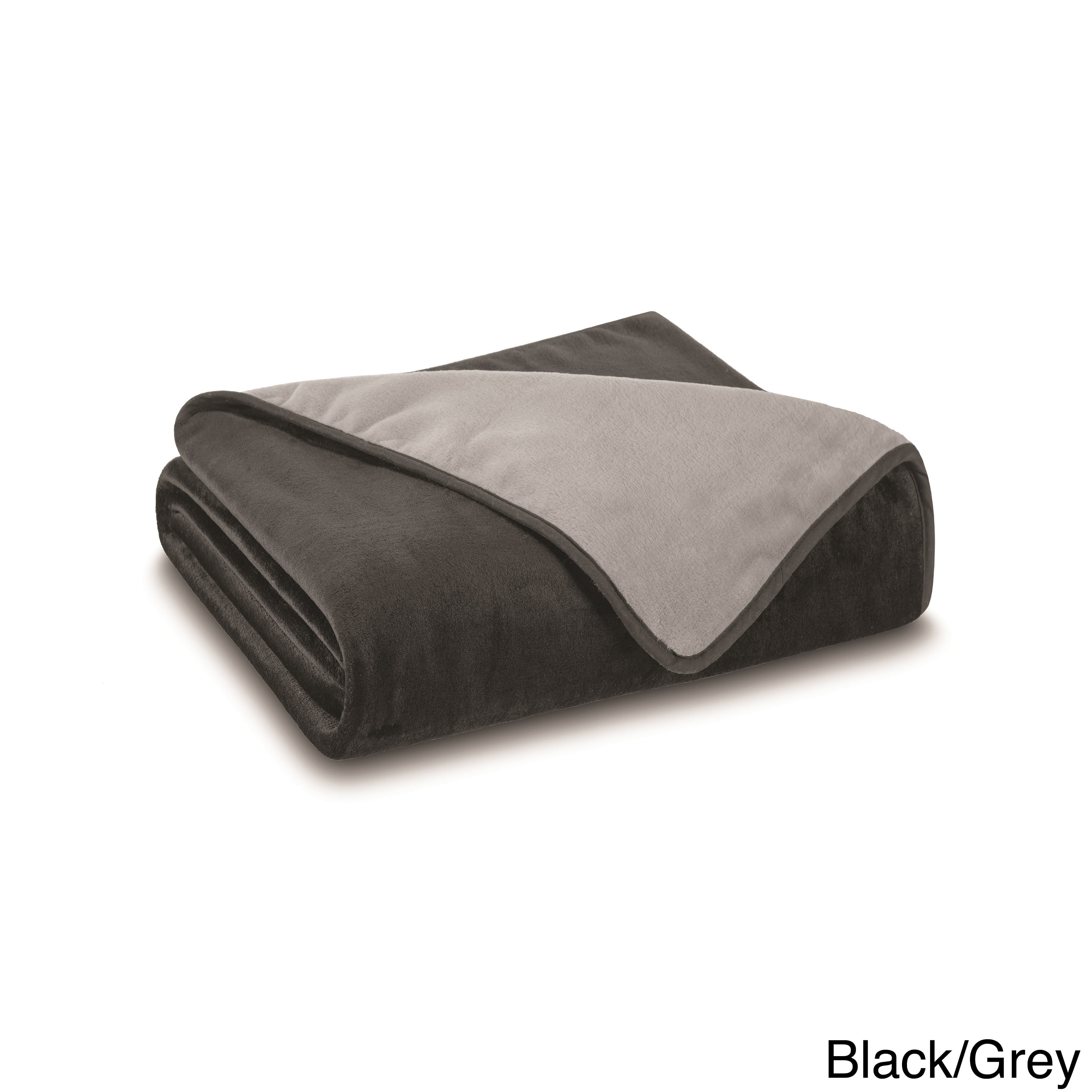All Seasons Reversible Plush Blanket, Full/Queen, Black/Gray - Walmart.com