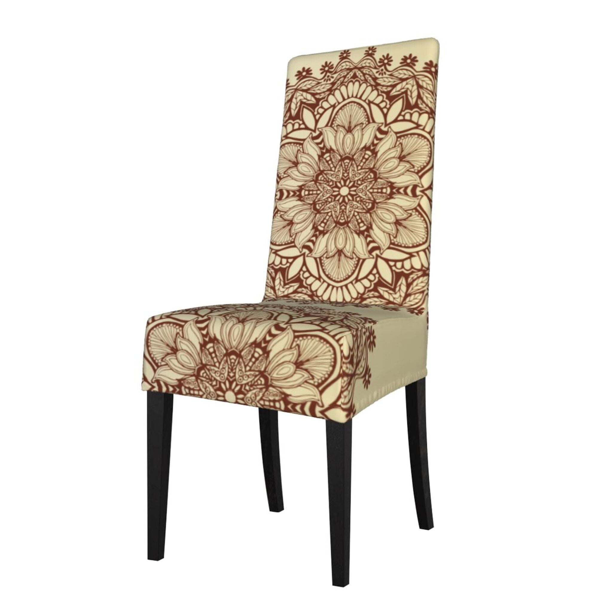 Mandala Flower Ornament Dining Chair Slipcovers Chair Protectors Seat ...