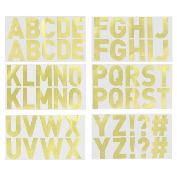 Uxcell Alphabet Letters Numbers Stickers, 6 Sheets Self Adhesive Large ...
