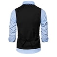 Kalauyu Men's Suit Vest Business Dress Waistcoat with 3 Pockets V-Neck ...