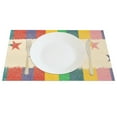 SUNOLIFE Rainbow Placemats Set of 4,Colorful Kids Birthday Table Mats ...