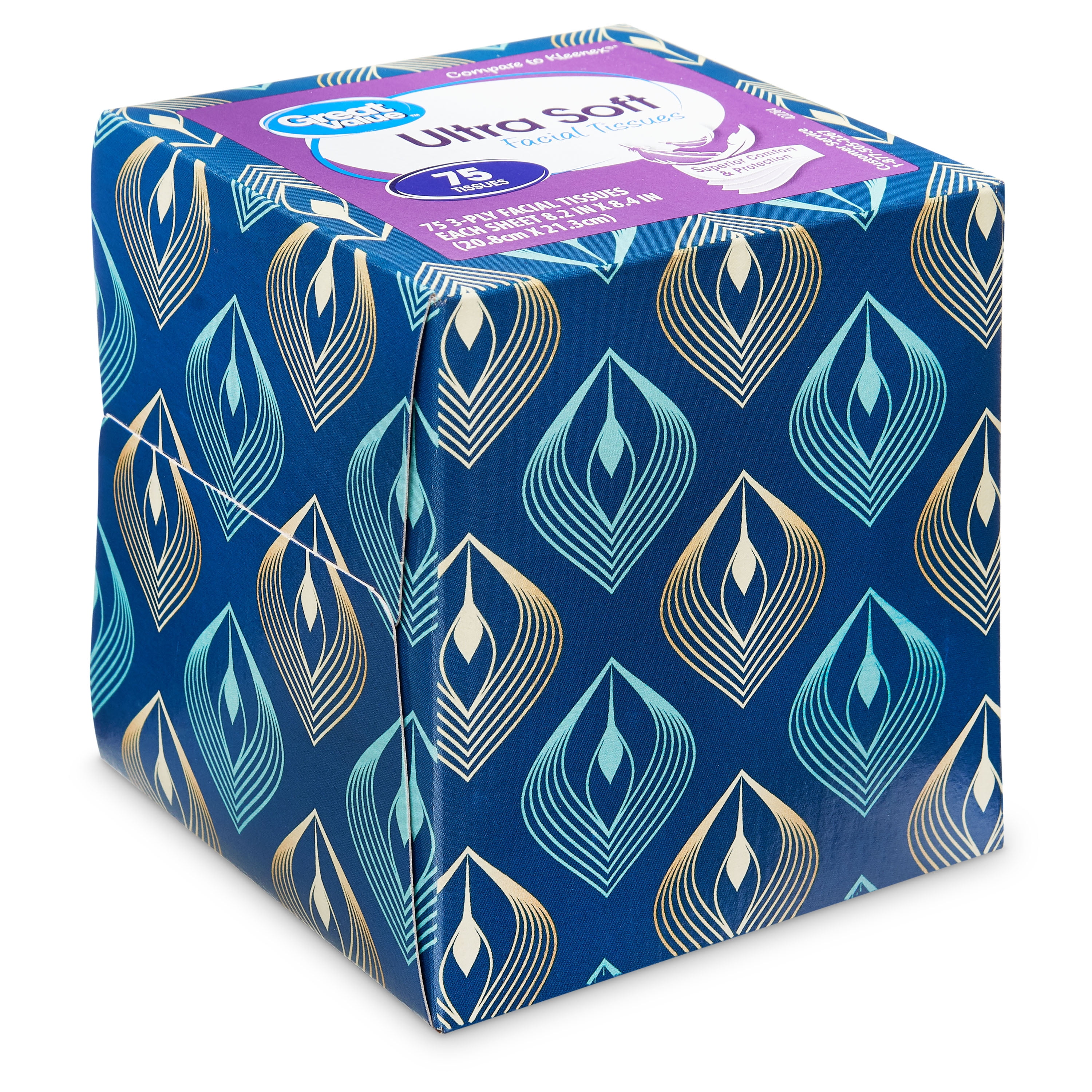 Great Value Ultra Soft Facial Tissues 75 Sheets Walmart great-value-ultra-soft-facial-tissues-75-sheets-walmart
