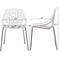 WoofPaw Modern Stackable Dining Chairs Set of 4, Plastic Side Chairs ...