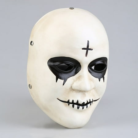 The Purge Mask Terror Film Human Clear Plan God Cross Full Face Resin ...