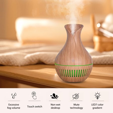 Clairlio 130ml Desktop Ultrasonic Perfume Diffuser 7 Color LED Lights ...