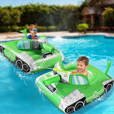 GVDV Inflatable Tank Pool Float, 43" x 35" Ride-On Pool Float with ...