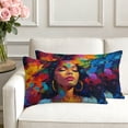 African American Pillow Covers Set of 2, Colorful Splashes Abstract ...