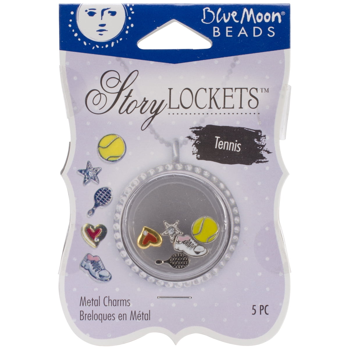 Blue Moon Story Lockets Metal Charm Assortment, 5pk - Walmart.com