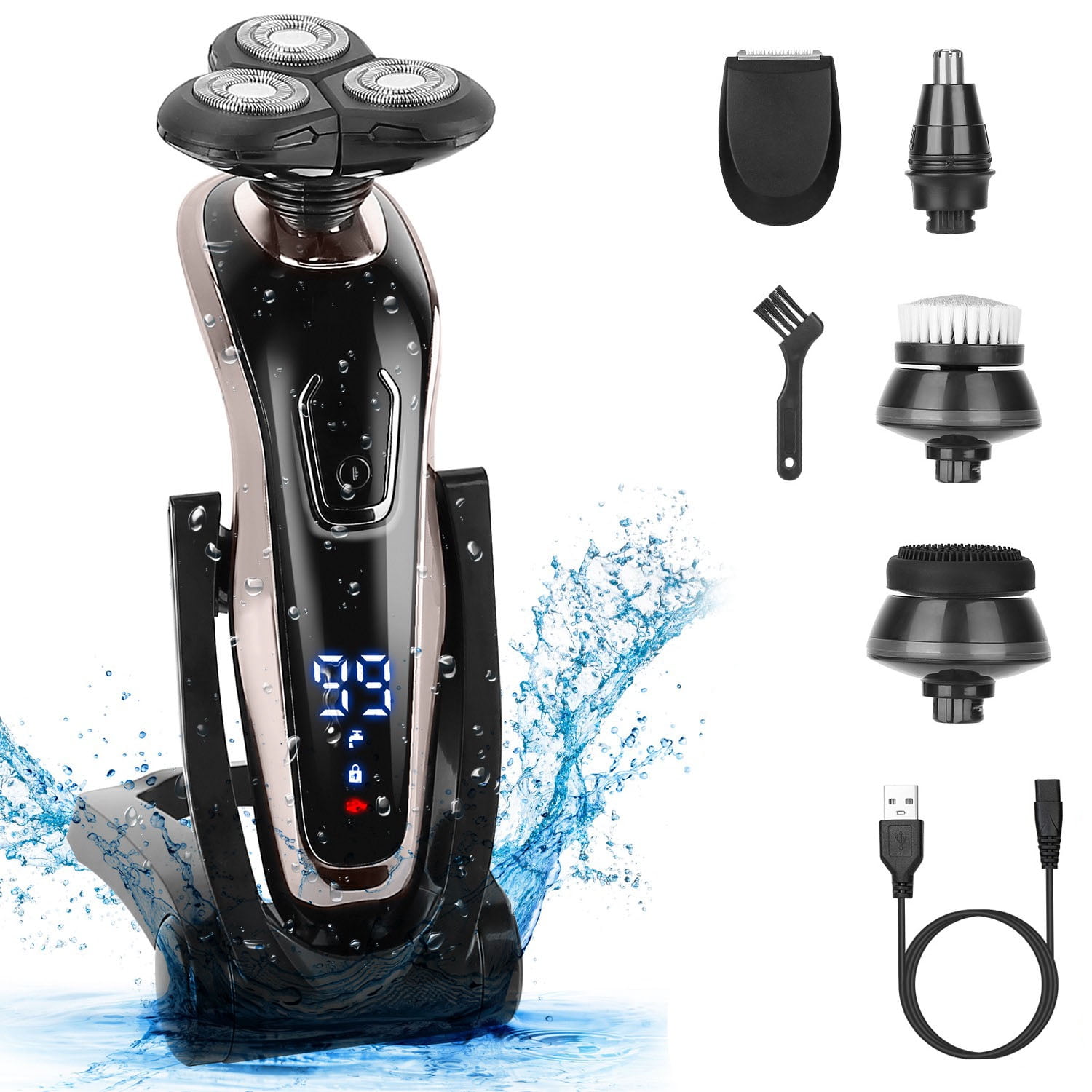 Razor Kit, iMountek 5 In 1 Electric Razor Rechargeable Beard Trimmer ...