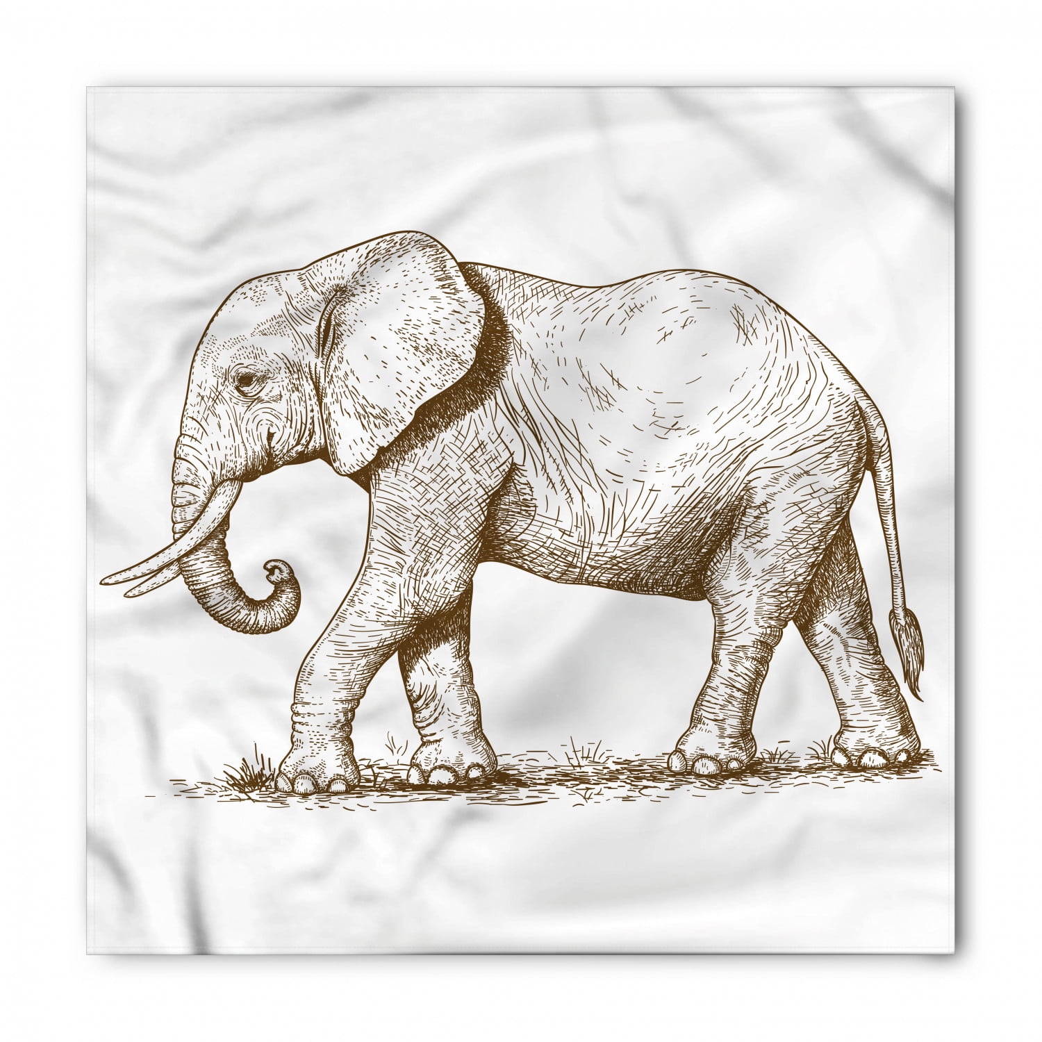 Elephant Bandana, Safari Wild Animals Art, Unisex Head and Neck Tie, by ...