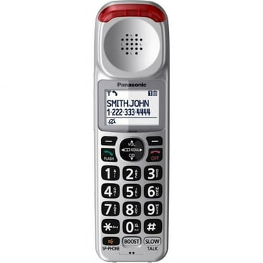 Panasonic Amplified Cordless Phone, Big Button, Caller ID, Silver ...