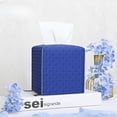Minzimin 1 Pack Tissue Box Cover, Square PU Leather Tissue Holder ...