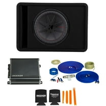 Kicker Comp R 12" Car Subwoofers with 400W Amplifier & Wiring Kit ...