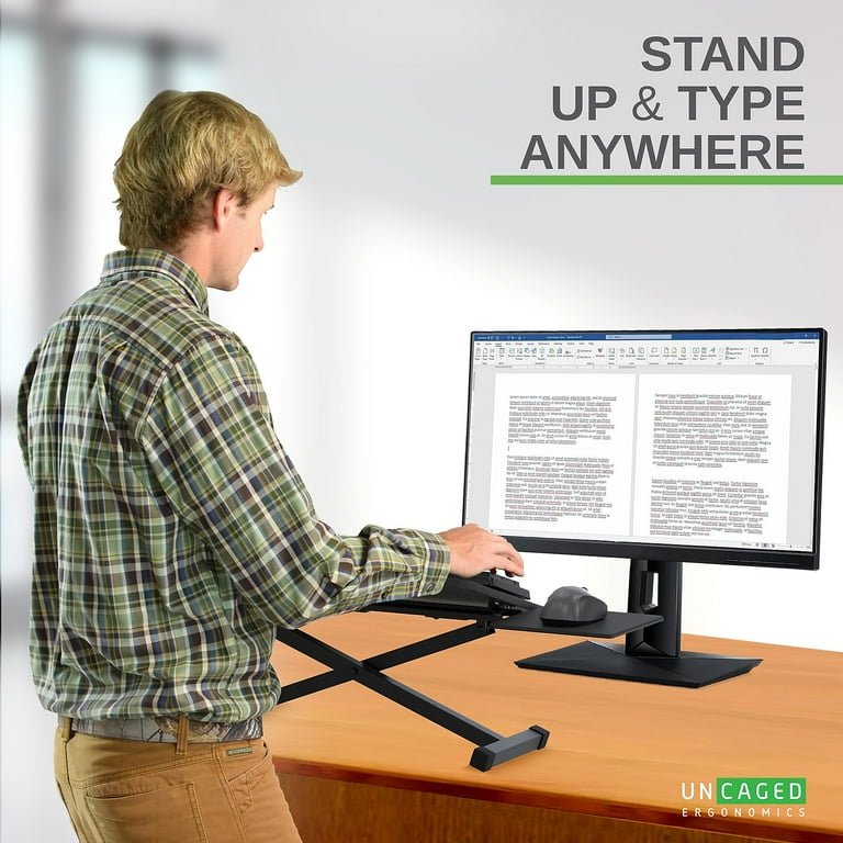 Sit Stand Keyboard Riser Large Height Adjustable Standing Desk Riser