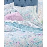 Whim By Martha Stewart Queen Cotton Bedding Set, Reversible 3-Pc. Watercolor Damask-Print Full ...
