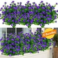 Ludlz 6Pcs Artificial Flowers, Outdoor Flowers UV Resistant, Lifelike ...