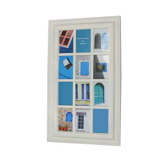 29" Cream White Photo Picture Frame Window Collage Wall Decoration ...