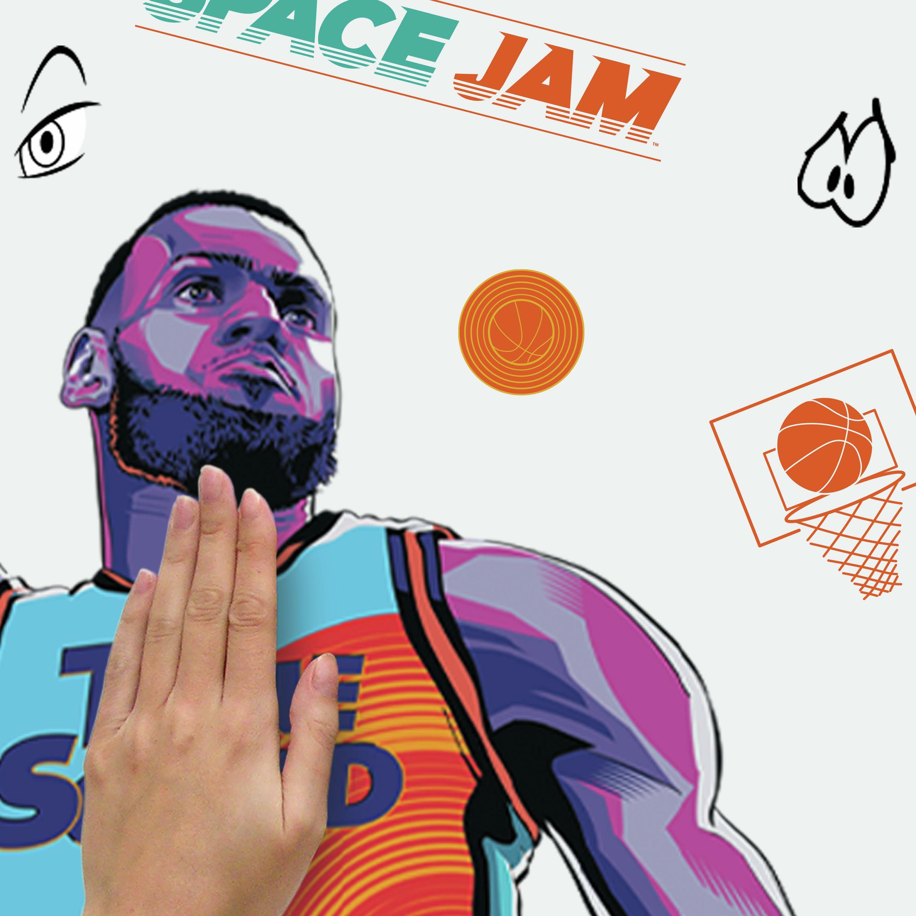 Space Jam Lebron Peel and Stick Giant Wall Decals
