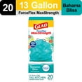 (6 pack) Glad ForceFlex MaxStrength Scented Tall Kitchen Trash Bags, 13 ...