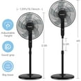 PELONIS 16 Inch DC Motor Ultra Quiet Pedestal Fan, High Energy Efficiency, 12-Hour Timer, Remote ...