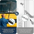 12-51’’ Telescopic Window Squeegee for High Windows, 2-in-1 Window ...