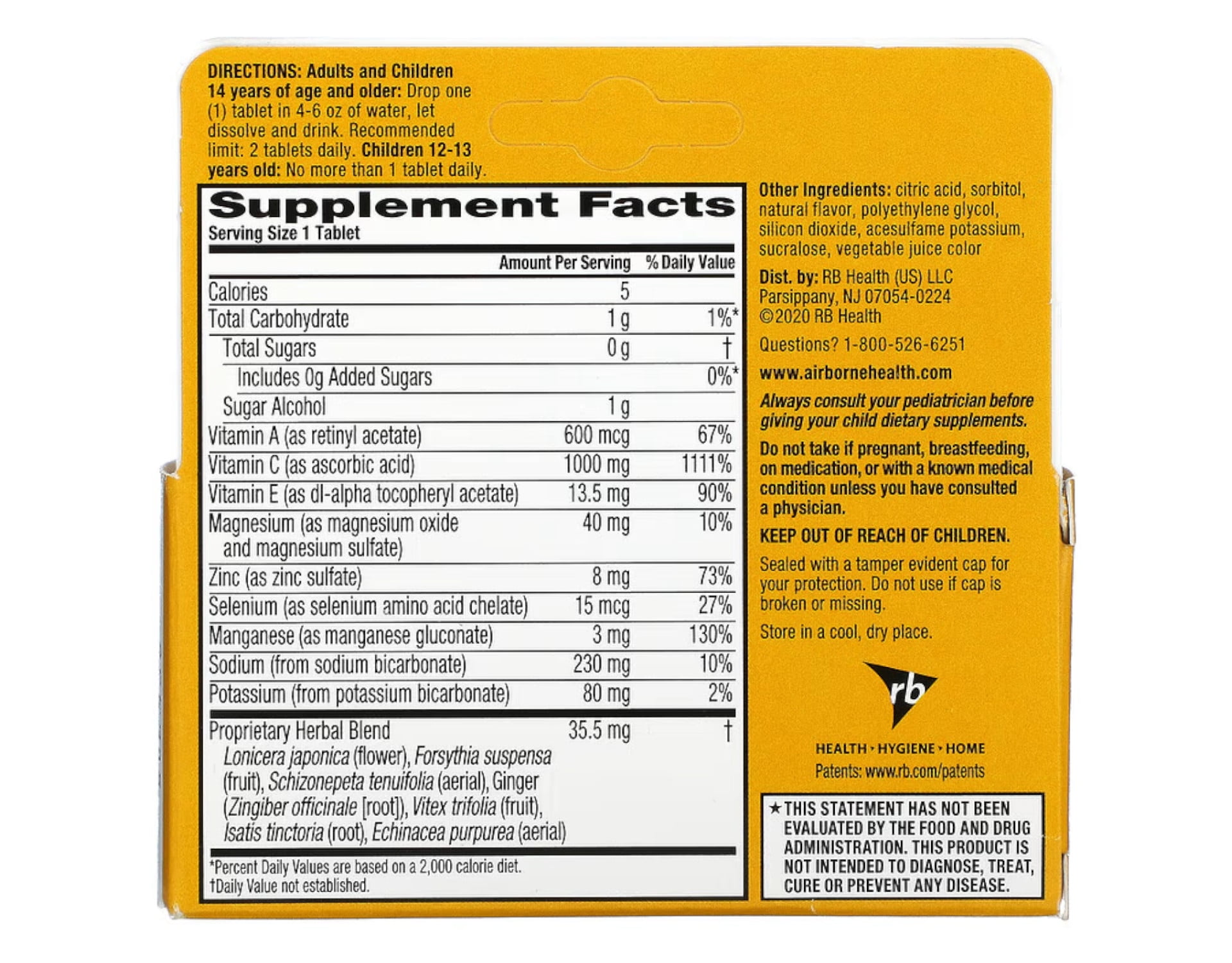 Airborne Medicine Ingredients