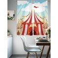Cartoon House Semi Sheer Curtains 72 Inch Length 2 Panels Set, Funny ...