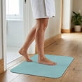 Aqua Non Slip Bathroom Mat, Natural Solid Color Organic Mottling ...